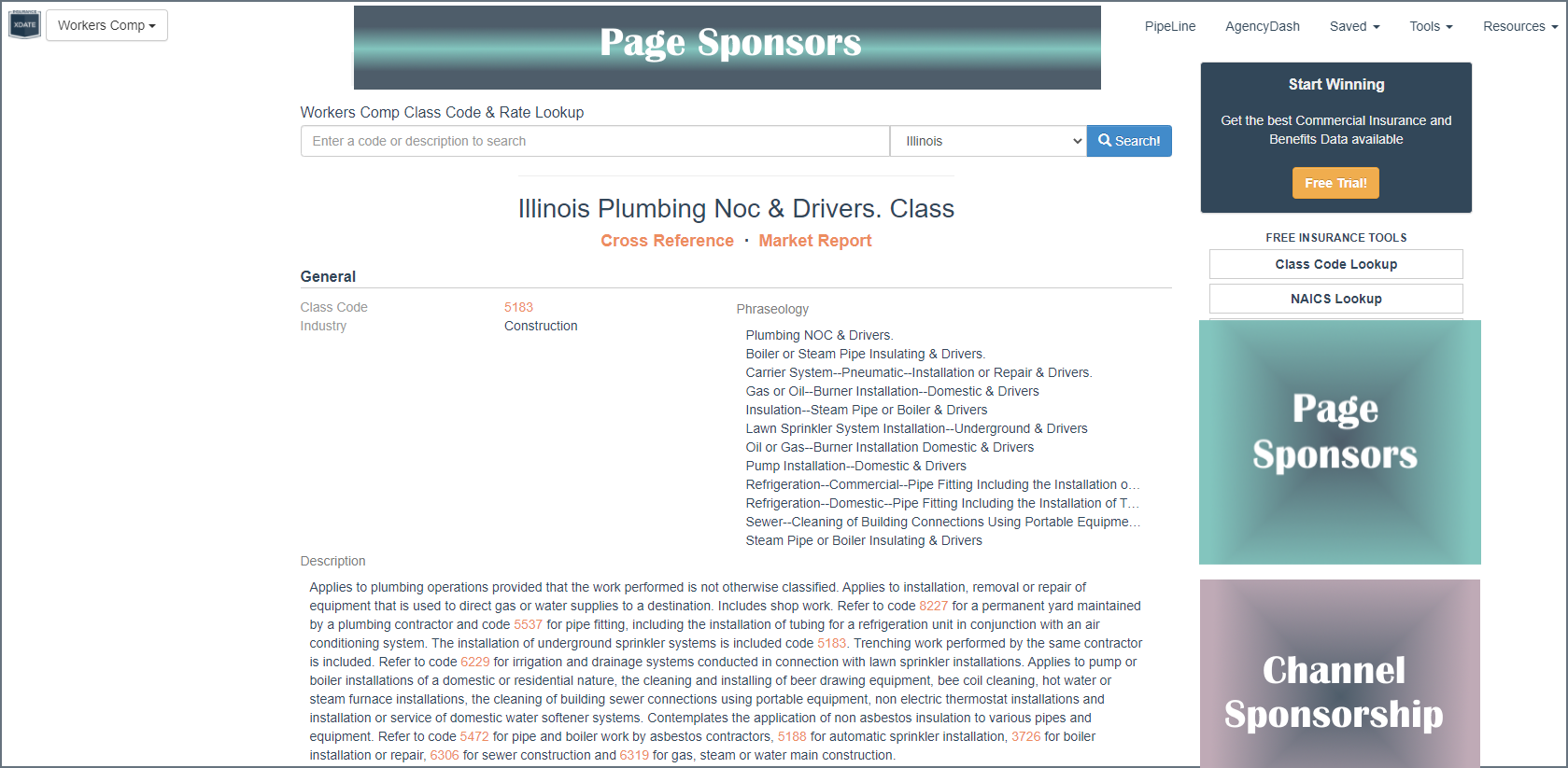 Class Page Advertising – Insurance Xdate